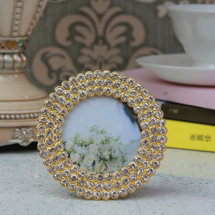 Golden Shiny Rhinestone Picture Frame/photo frame