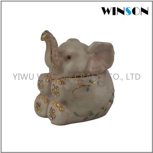 elephant shape trinket box/handmade vintage jeweled box/customized ...