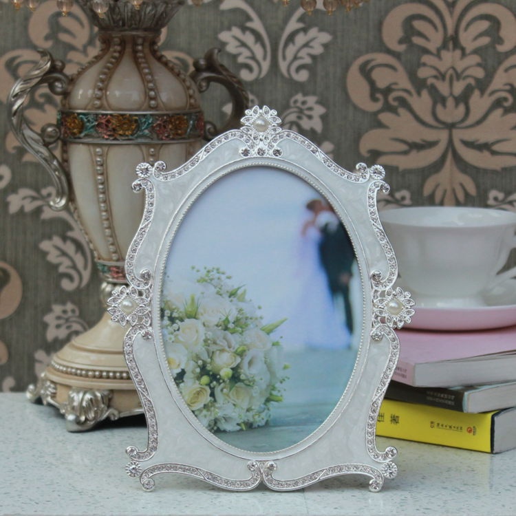 oval enamel photo frames, oval wedding picture frame