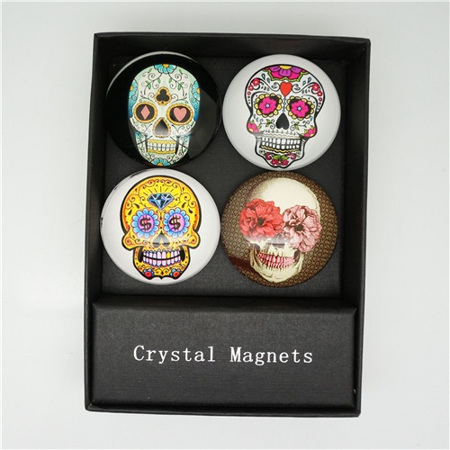 themes serise glass fridge magnet/gift sets for housewarming/domed ...