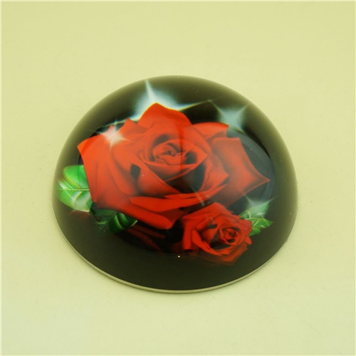 rose serise glass paperweight/gift sets for graduation/domed glass ...