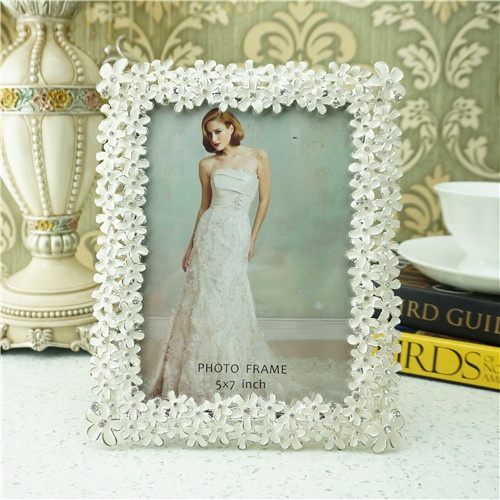 Jasmine flower photo frame/enamel flower metal photo frame/handmade ...