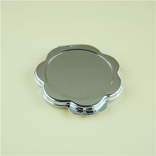 Round metal plain compact mirror/high quality makeup mirror/gift for her