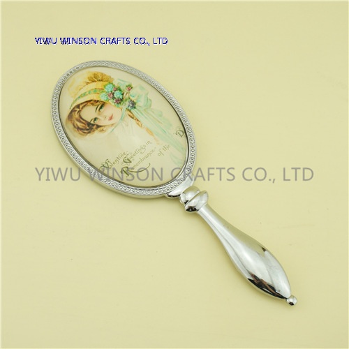 2015 New Design Glass Hand Mirror/Customized Logo Hand Mirror