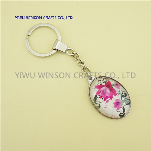 Custom Design Glass Key Ring/Crystal Key Chain