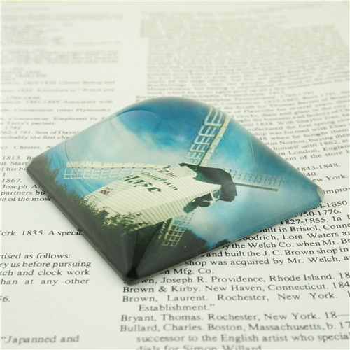 Netherlands Windmill Souvenir Paper Weights/Square Dome Glass with 4c ...