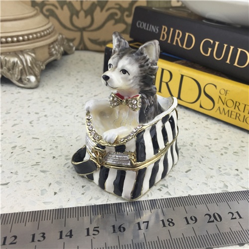 Metal Jewelry Box / Wolf Cub Jewel Box