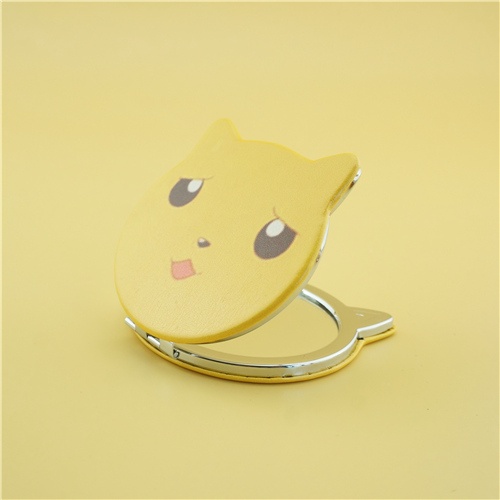 PU cute compact mirror/cartoon pocket mirror