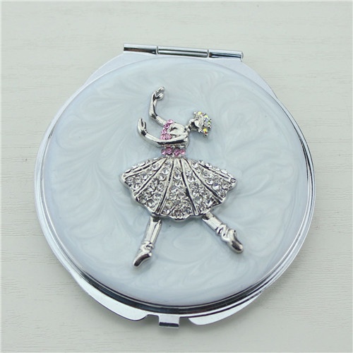 Dancing girl compact mirror as gifts for girls metal pocket mirror ...