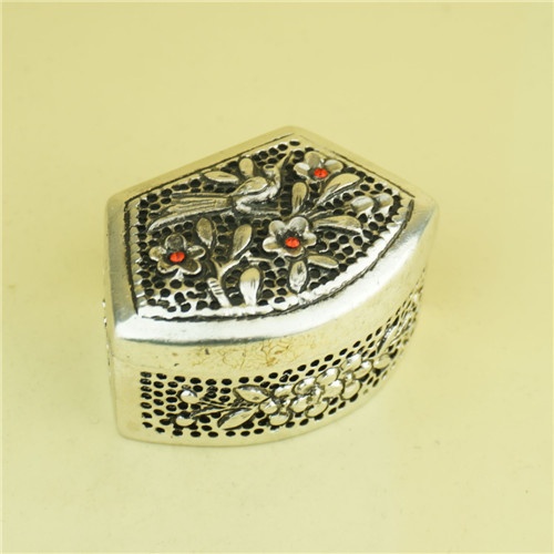 gifts for women metal jewelry box plated anti-silver trinket box ...