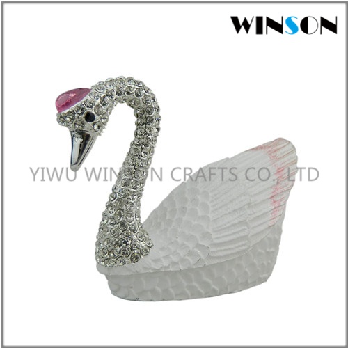 swan shape trinket box/jeweled trinket box/jewelry box wholesale