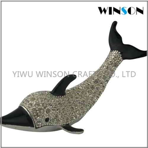dolphin shape trinket box/houseware accessories trinket box/crystals ...