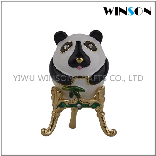 panda pewter jewelry box/jeweled trinket boxhome decor jewelry box ...