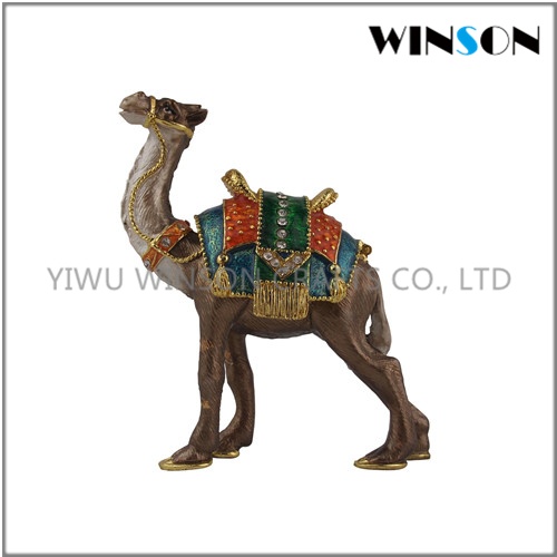 camel shape trinket box/pewter jewelry/handmade vintage jeweled box