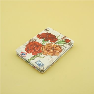 Rectangle personalised pocket mirror/PU compact mirror
