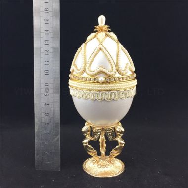 Handmade goose egg music box